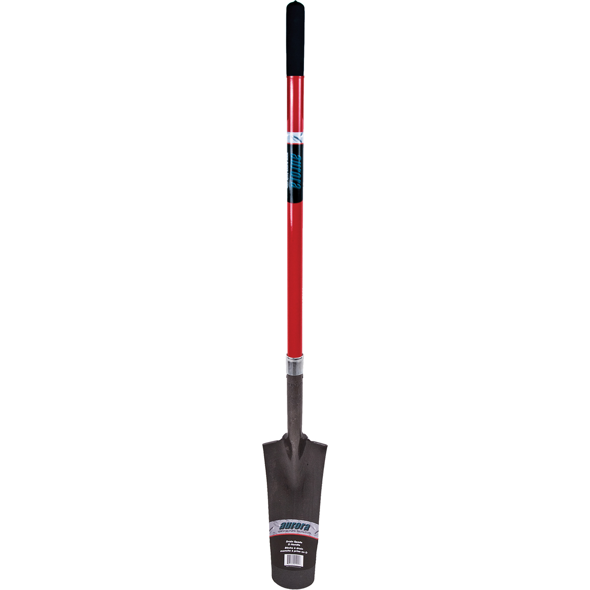 Heavy-Duty Drain Spade, Carbon Steel, 16" x 6" Blade, 45" L, Straight ...