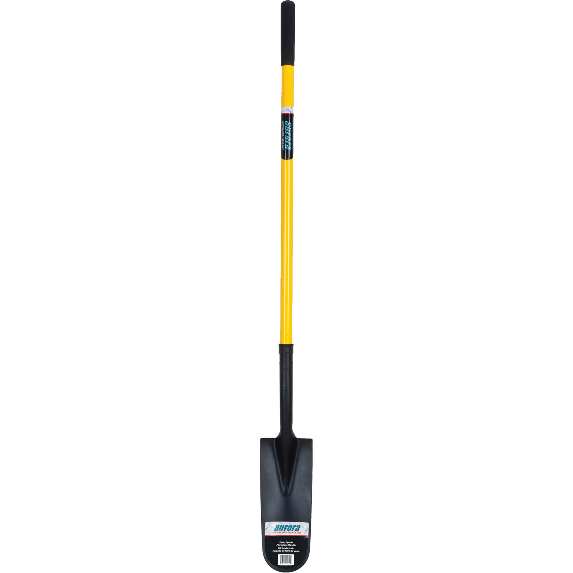 Drain Spade Shovel, Tempered Steel, 14" x 6" Blade, 46" L, Straight ...