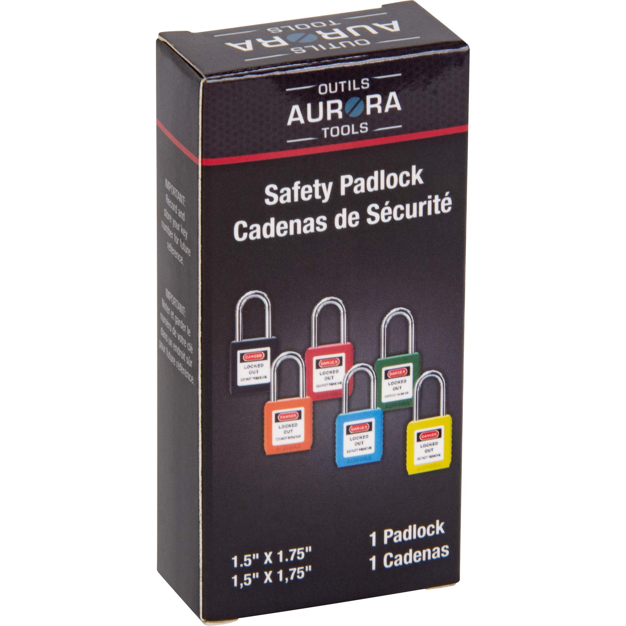 Aurora Tools Lock for Lockouts, Safety Padlock, Keyed Different ...
