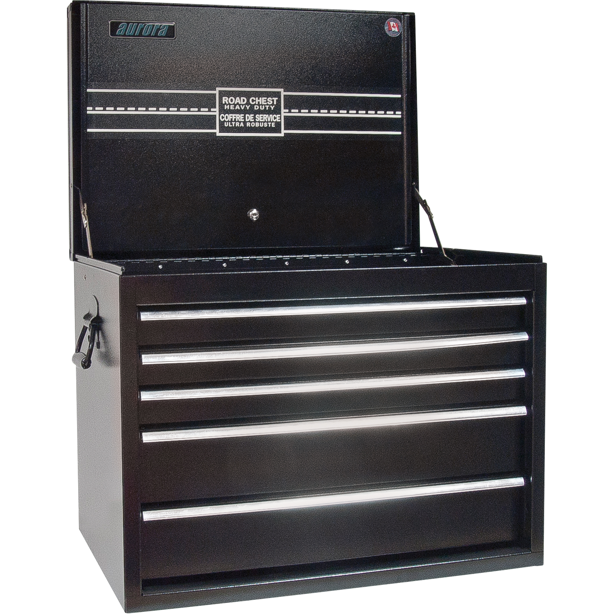 Aurora Tools Road Chests, 34" W, 5 Drawers, Black | Aurora Tools