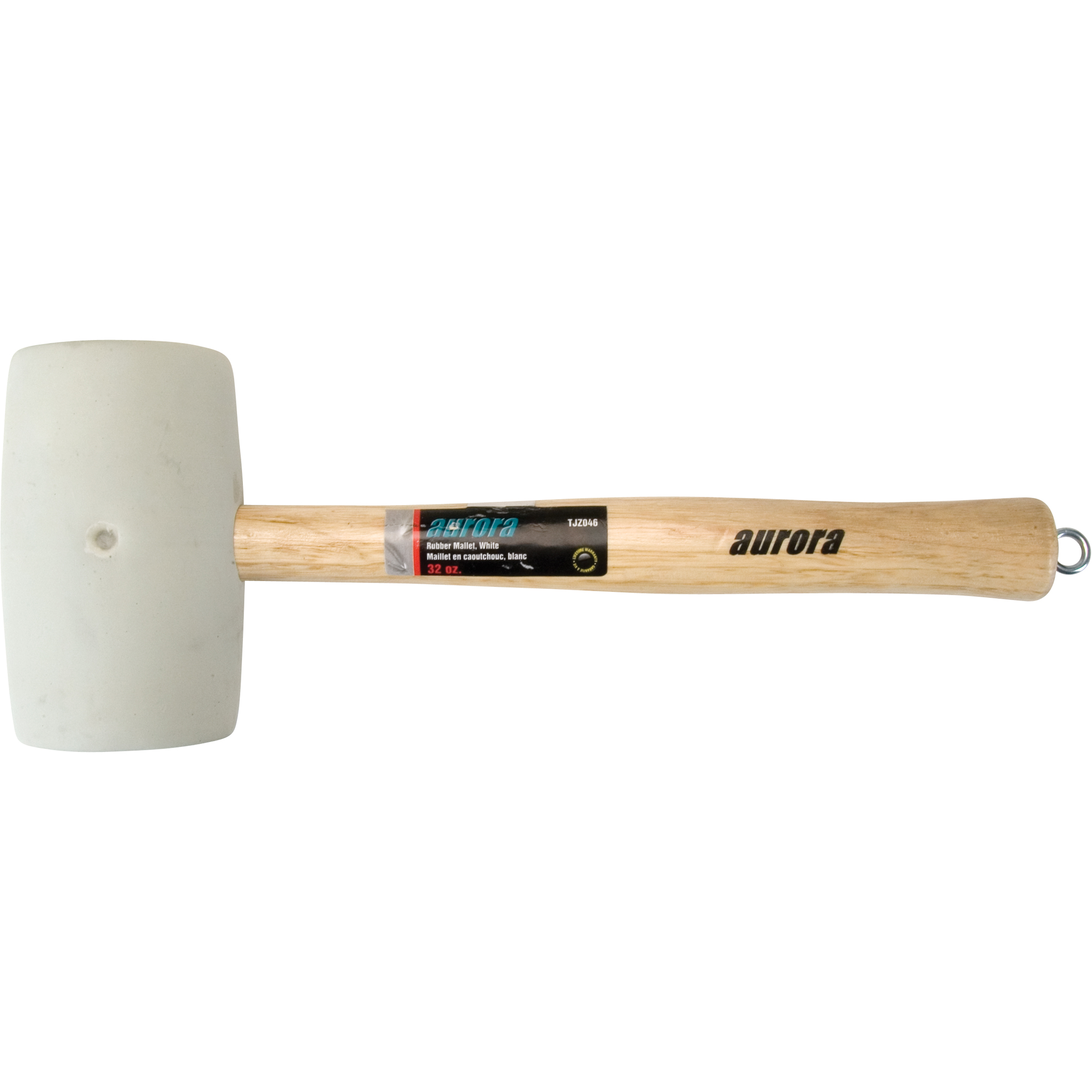 Rubber Mallet, 32 oz., Wood Handle, TJZ046 | Aurora Tools