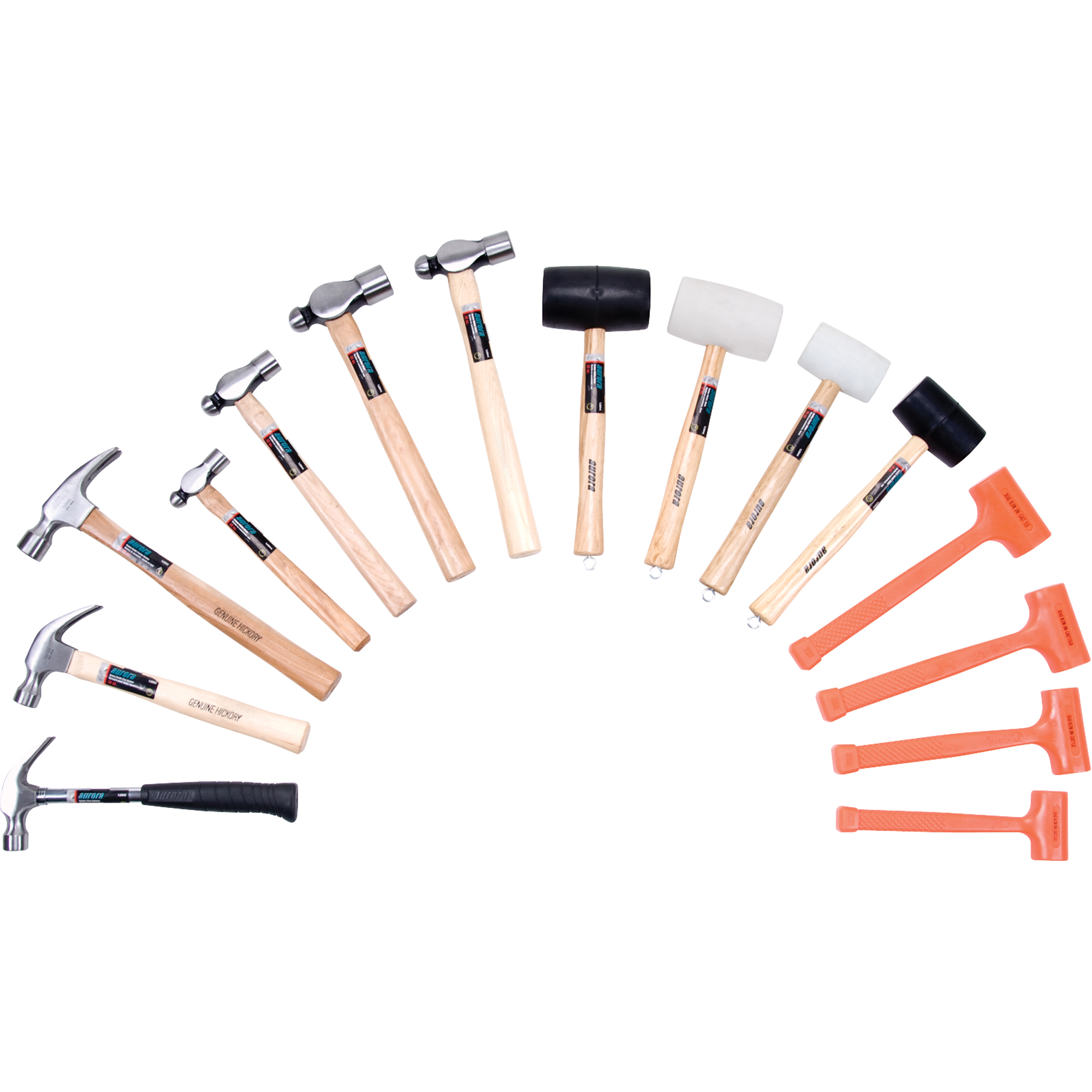 Ultimate Hammer Set, 15 Pieces, TLV117 | Aurora Tools