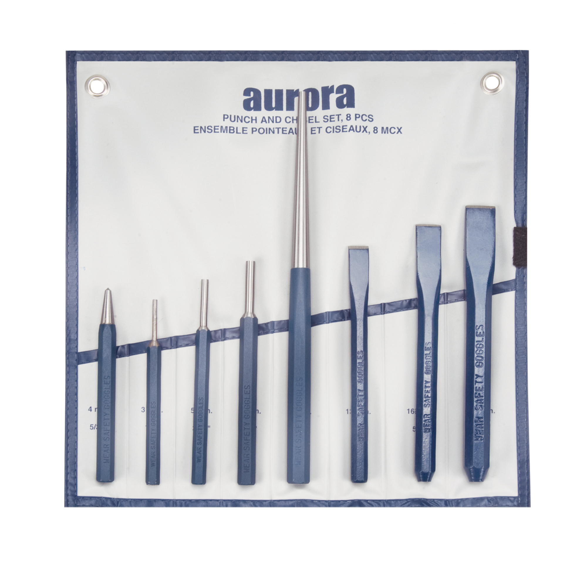 Punch and Chisel Set, 8 Pieces, TLZ433 | Aurora Tools