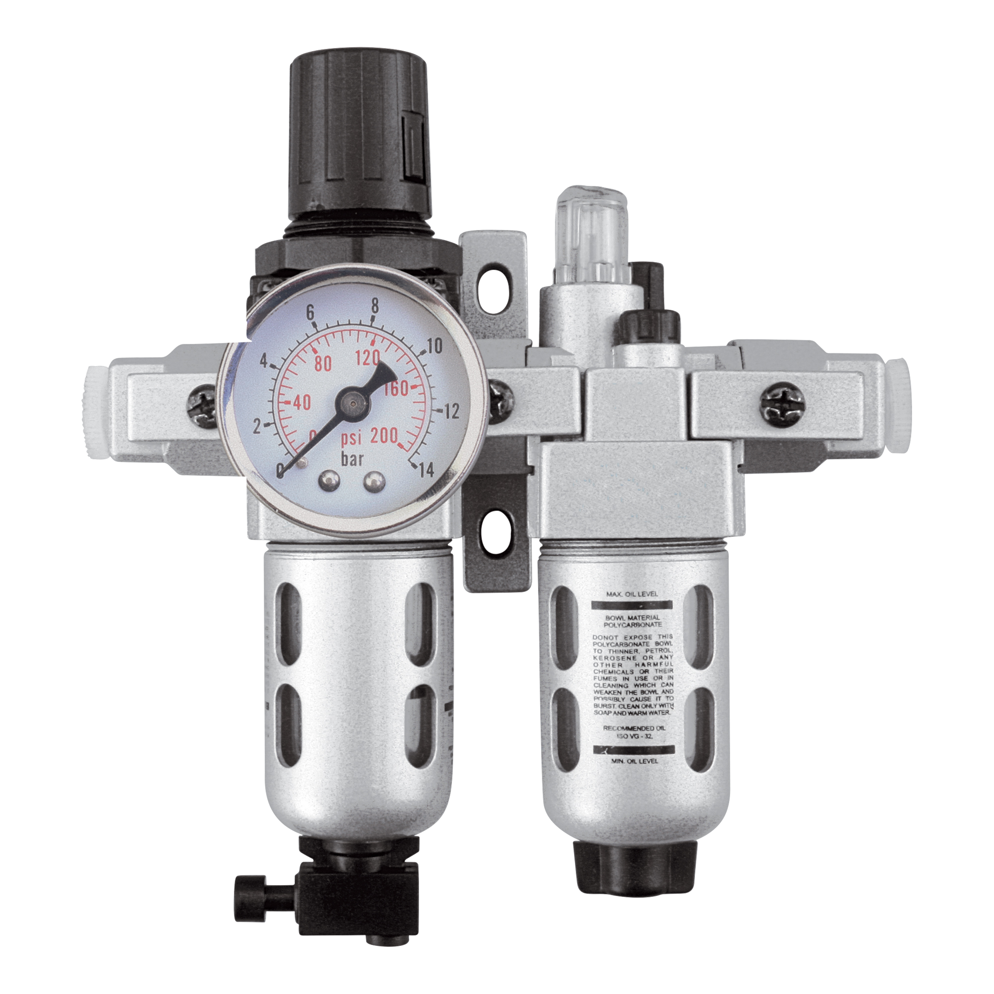 Modular Filter/Regulator & Lubricator (Gauge Included), 3/8" NPT ...