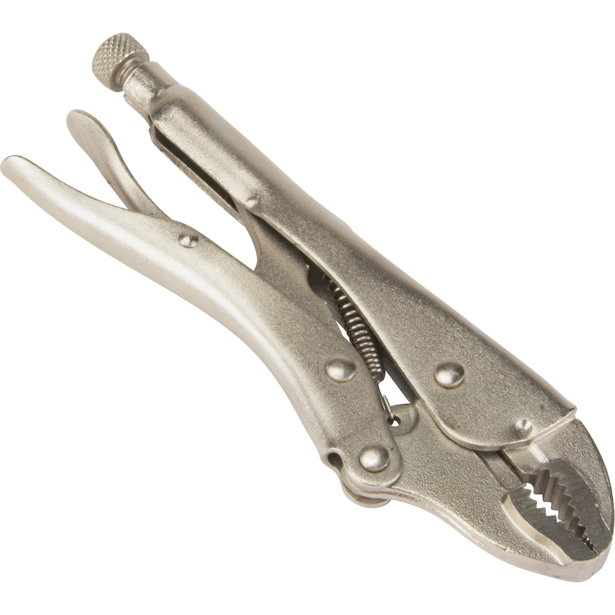 Locking Pliers with Wire Cutter, 7" Length, Curved Jaw, UAV665 | Aurora ...
