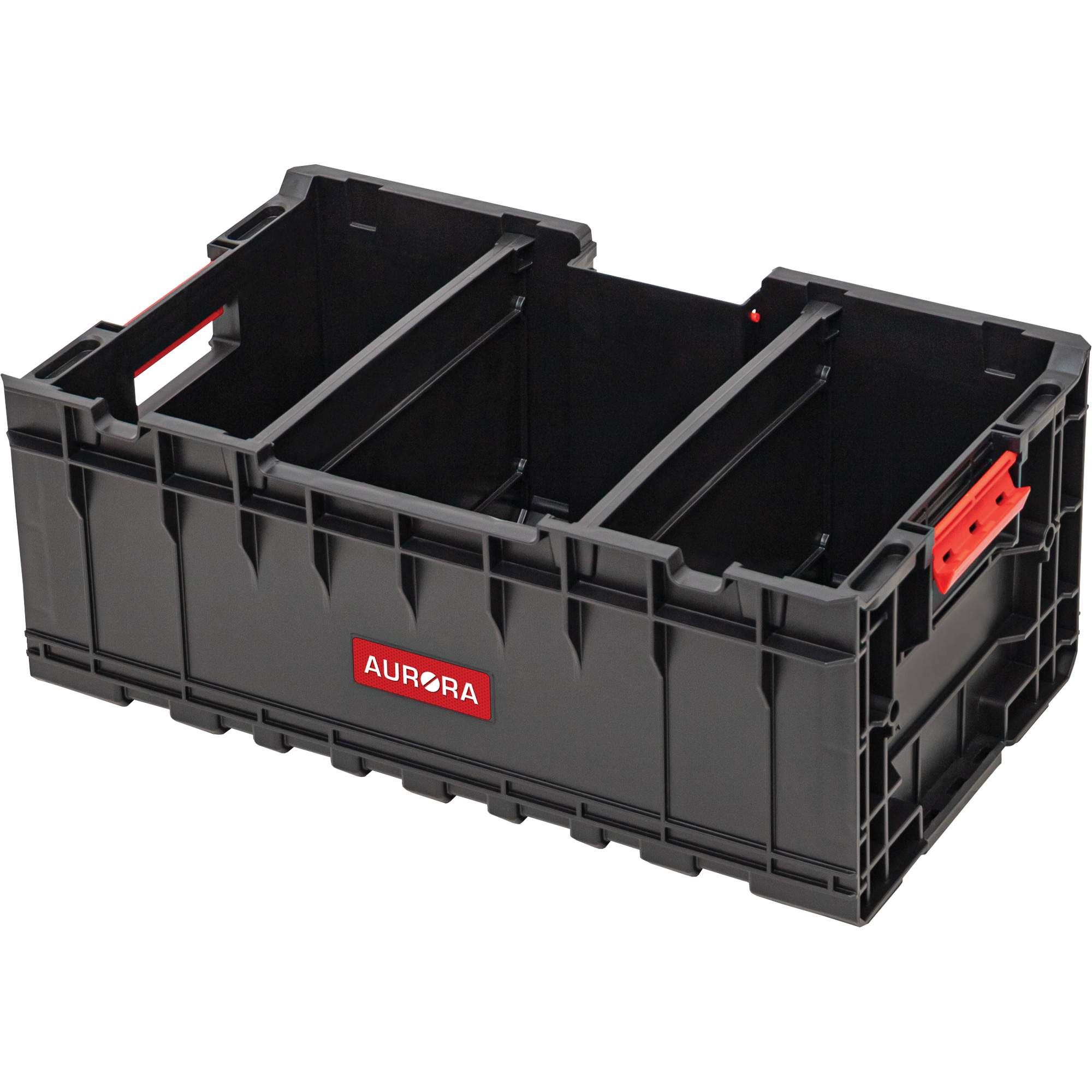 Arx Tool Crate with Dividers, 22-7/10" x 14-1/10" x 9-3/10", Black, UAX738 | Aurora Tools