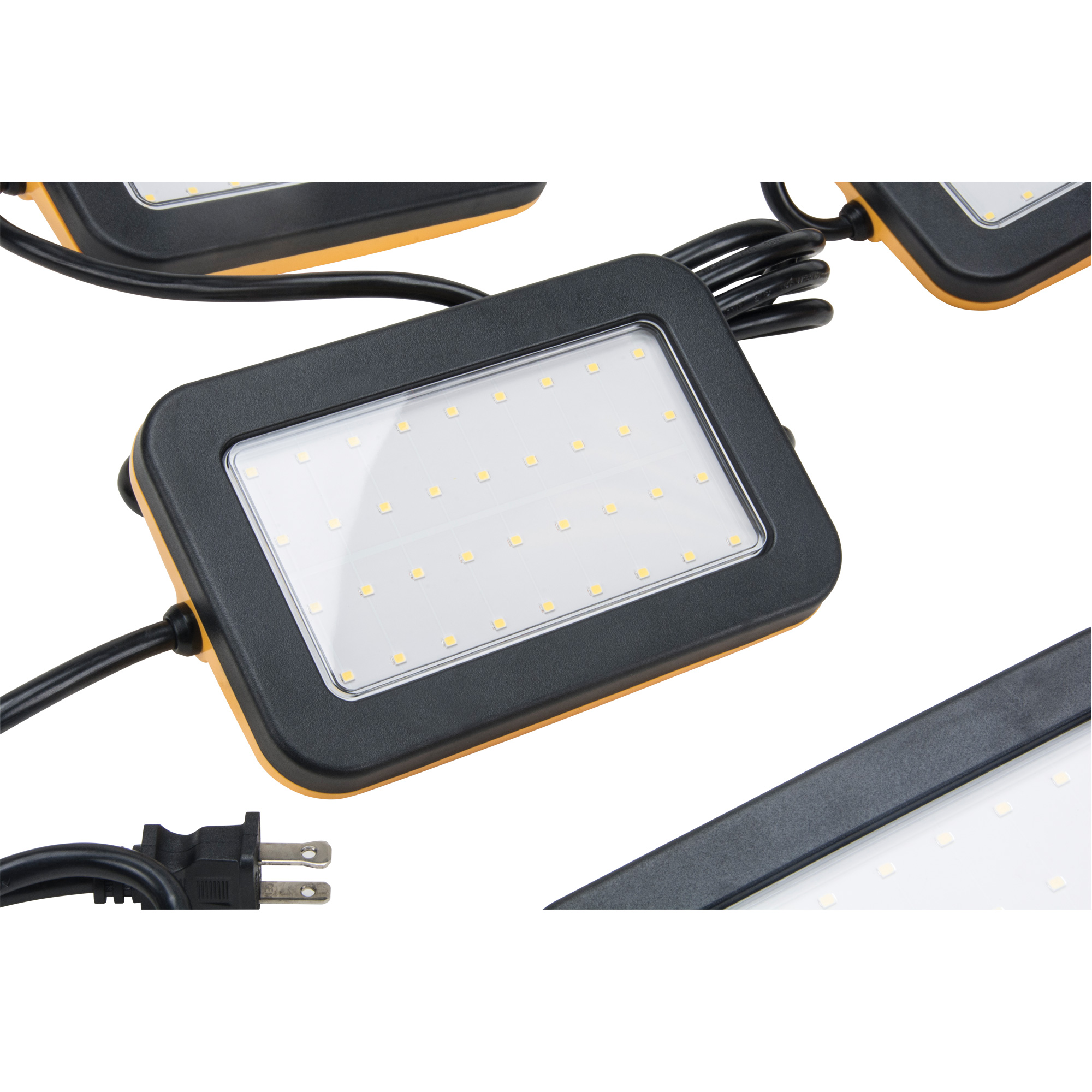 LED String Work Lights, 5 Lights, 50' L, Plastic Housing, XI021 ...